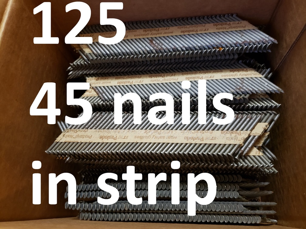 125x 45 Nails in strip, ITW Paslode Pro Strip Nails 2 in | Chicago HVAC ...