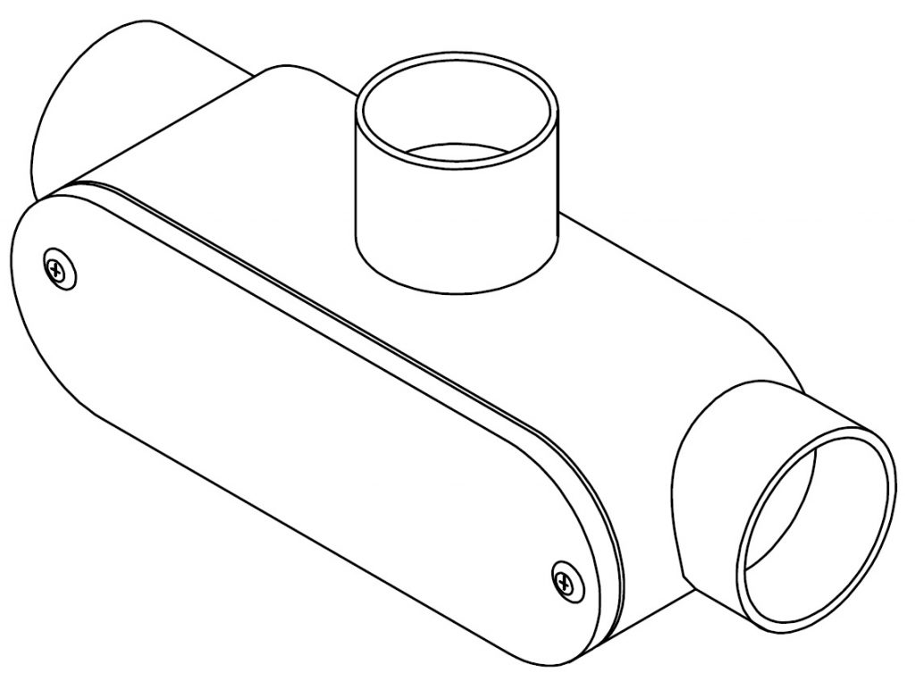 Cantex 5133567 Conduit Outlet Body, PVC, T | Chicago HVAC tools and ...