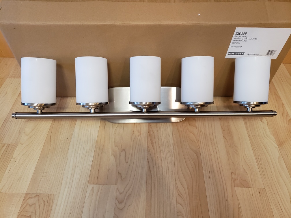 AFX 65 Watt Five-Light Fluorescent Vanity Fixture light VNV513SNSCT 5 ...