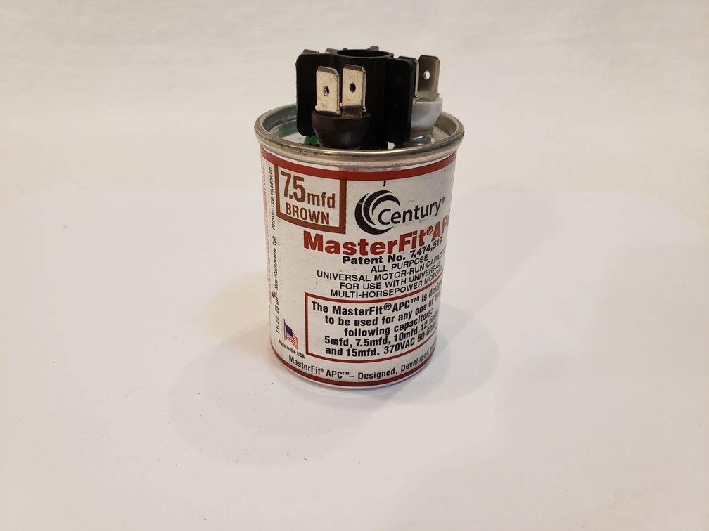 Century 2509074-001 MasterFit® APC Run Capacitor, 2.5/5/7.5/10/12.5 ...