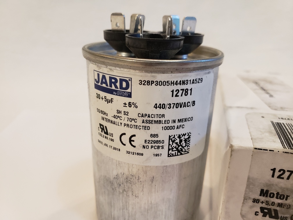 JARD 30 + 5 MFD x 370 or 440 VAC 50/60Hz -40°C to 70°C Round Dual ...