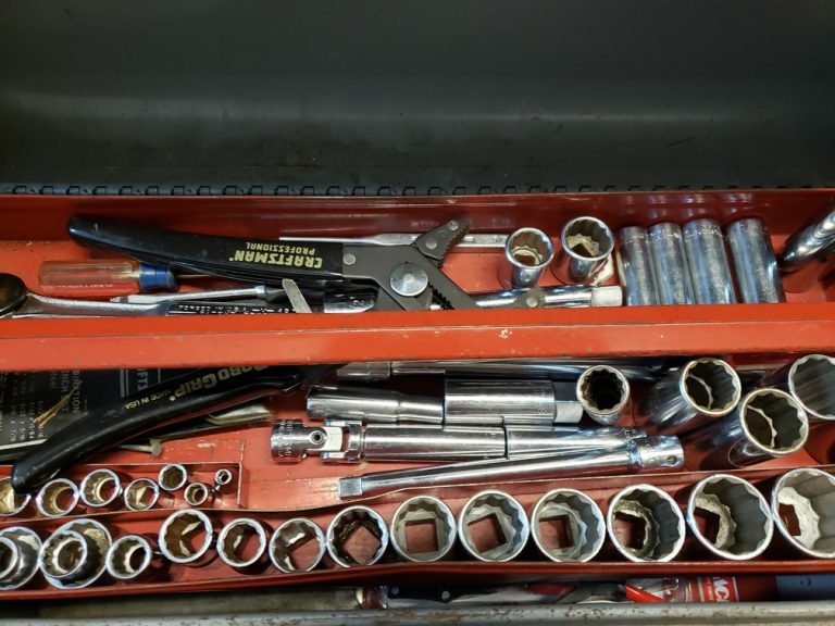 Lot of 18″ Craftsman Gray Metal Tool Box Mechanics Tool Carry Box ...