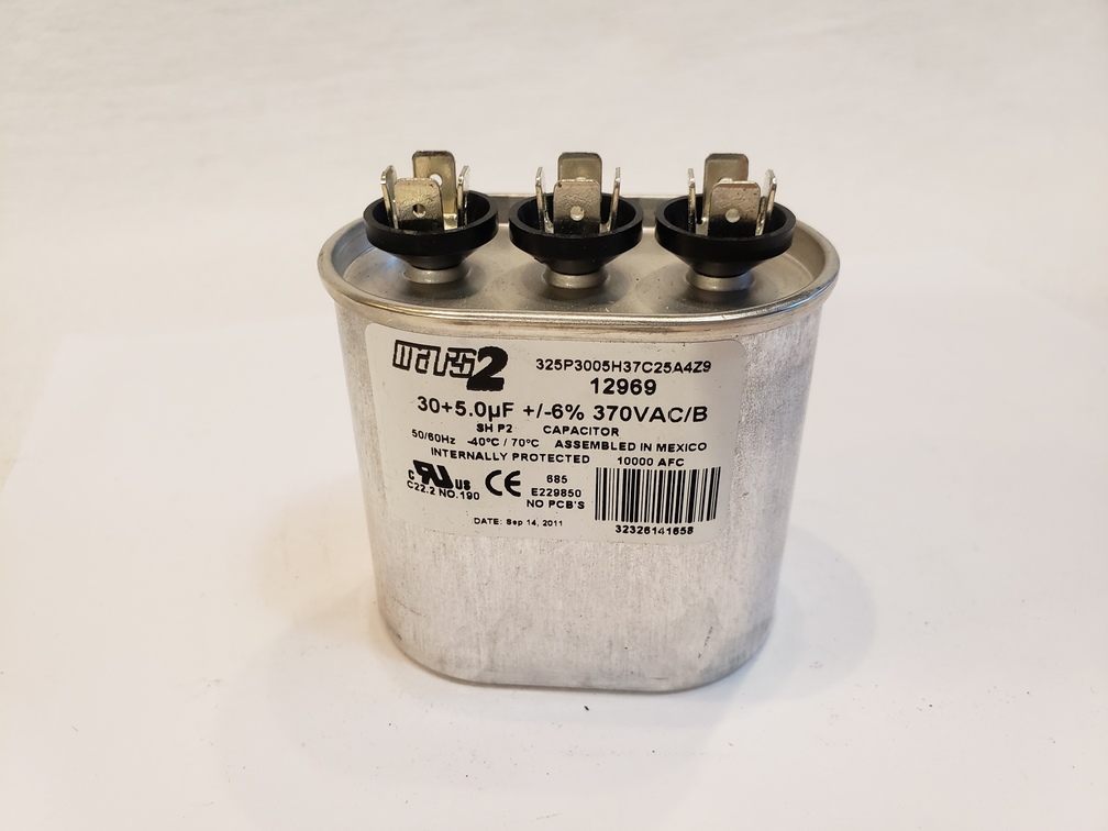 Mars Run OVAL Capacitor 30/5 uf MFD 370 Volt 12969 | Chicago HVAC tools ...