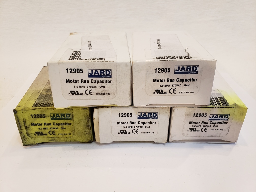 JARD 5 MFD x 370 VAC Motor Run Capacitor Shape Oval 12905 50/60Hz -40°C ...