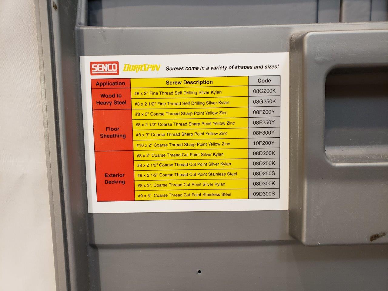 Senco DuraSpin DS300-D2 Screw Fastening System Deck Stand Up Gun ...