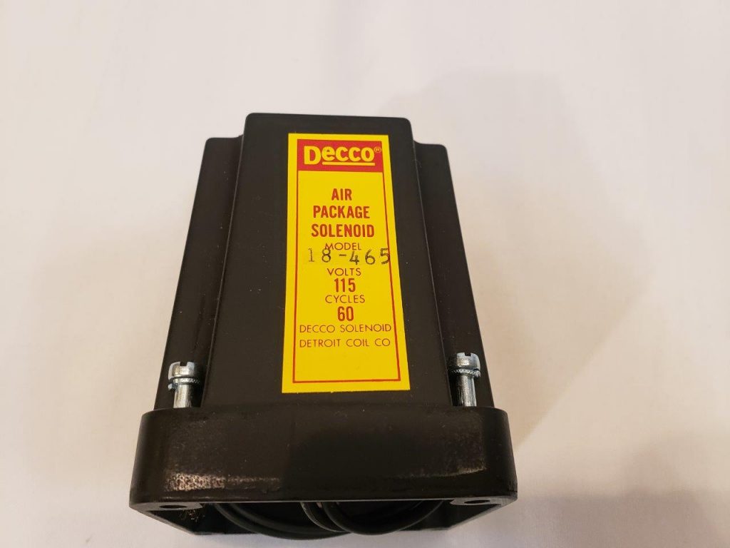 Air Package Solenoid DECCO Model 18-465 Volts 115 Cycles 60 | Chicago ...