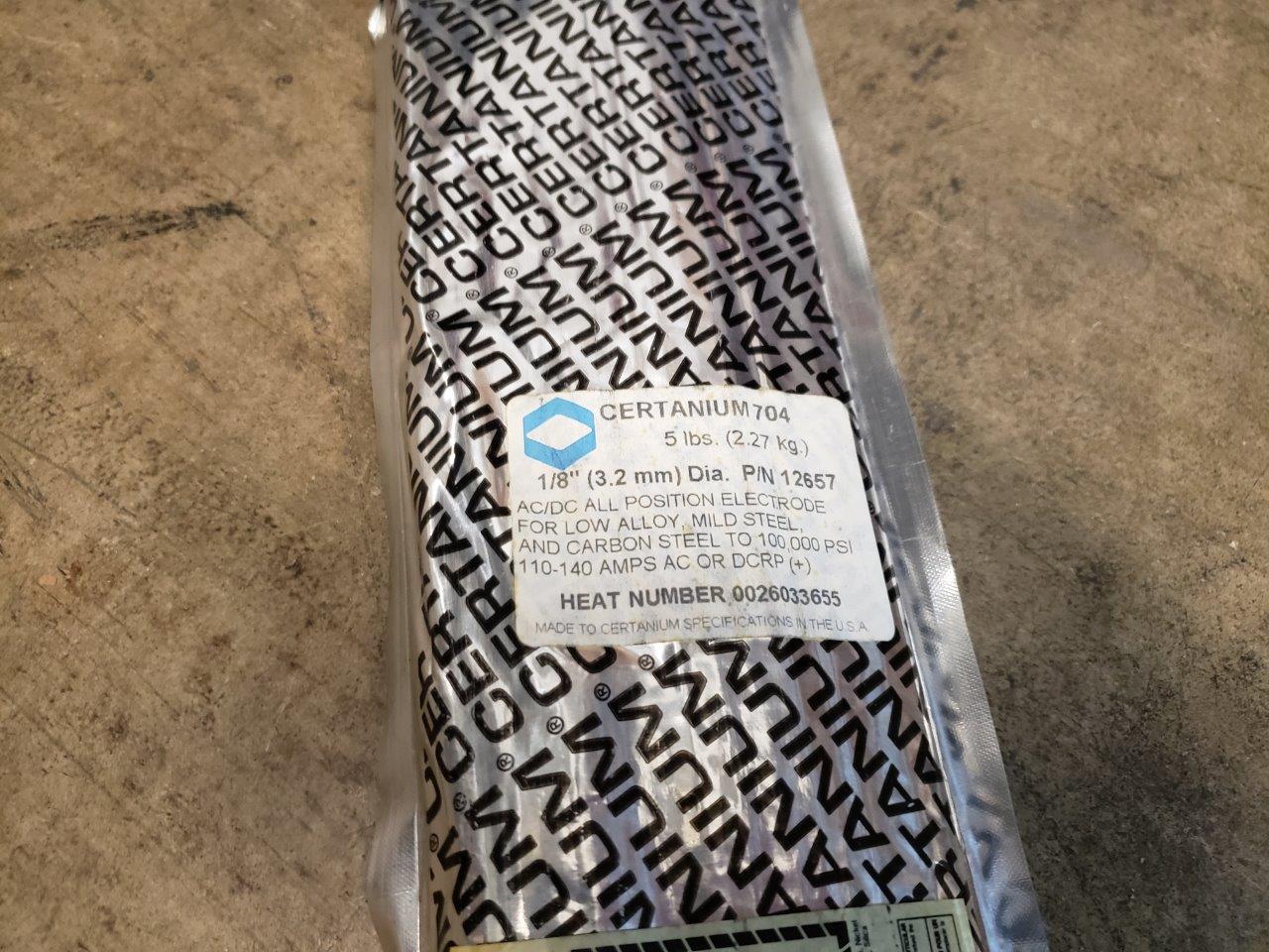 Certanium 704 Mild/Carbon Steel Stick Rod Electrode 1/8″ Welding Rods 5 ...