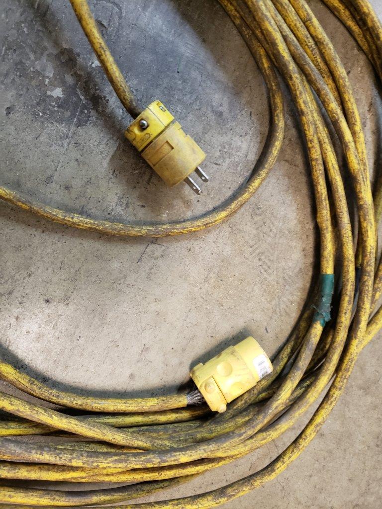 Heavy duty 60-Feet Yellow Extension Cord 16 awg with custom plugs ...