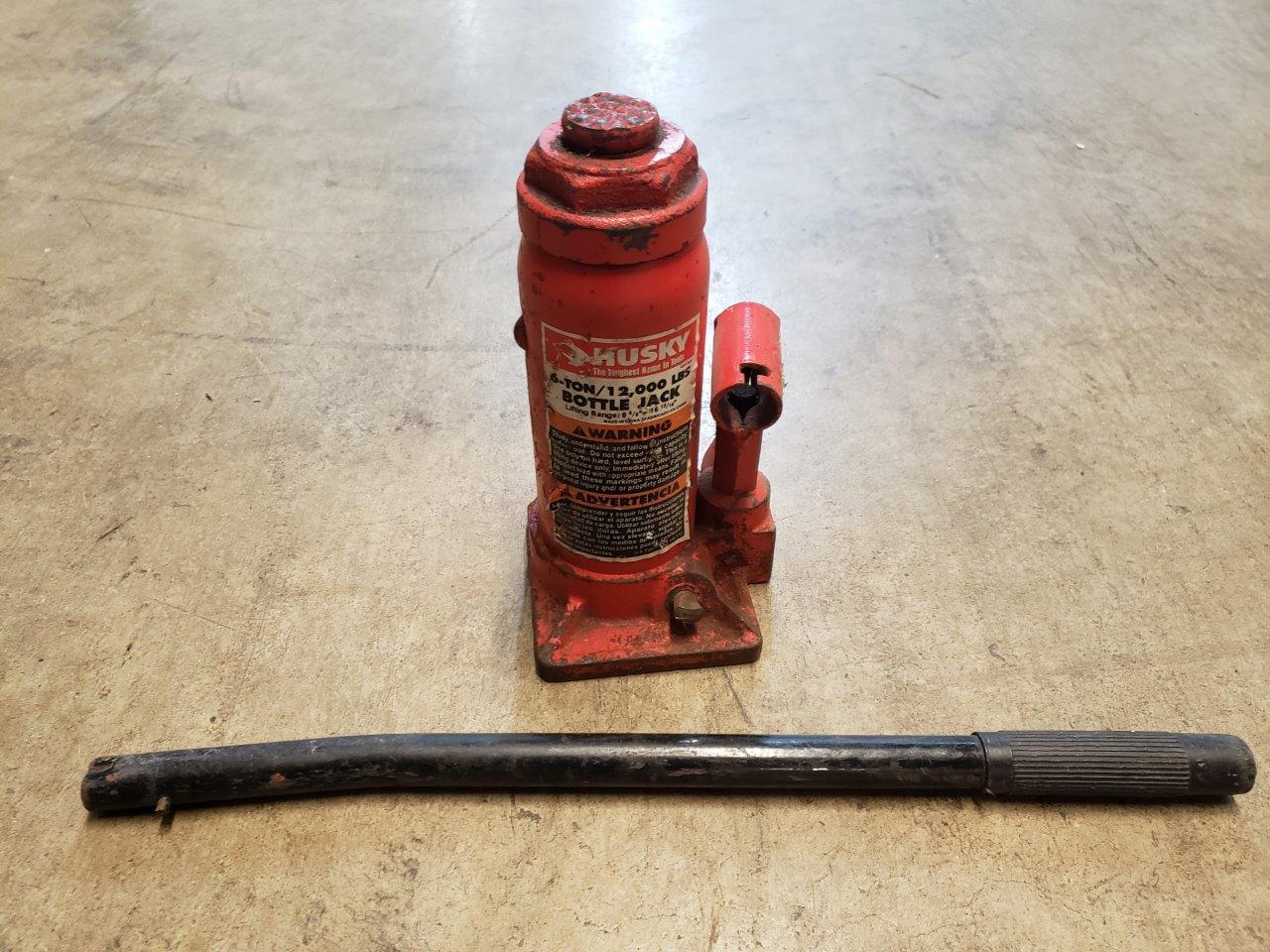 Husky 6 Ton / 12000 Lbs Hydraulic Bottle Jack | Chicago HVAC tools and ...