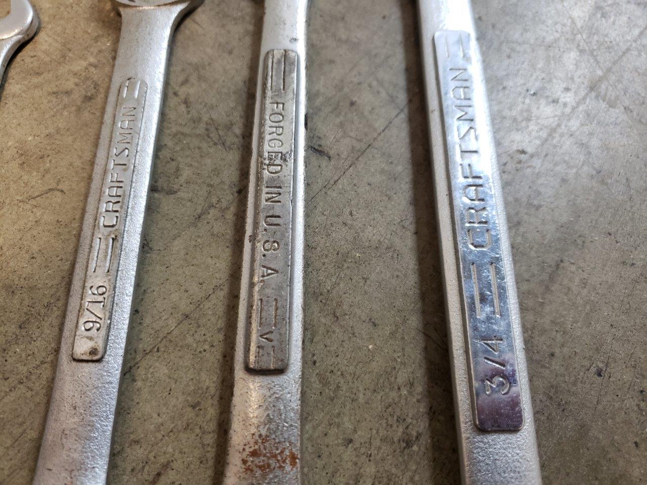 Lot of 3/4 in. Craftsman Combination Wrench + Craftsman combo -V- Open ...