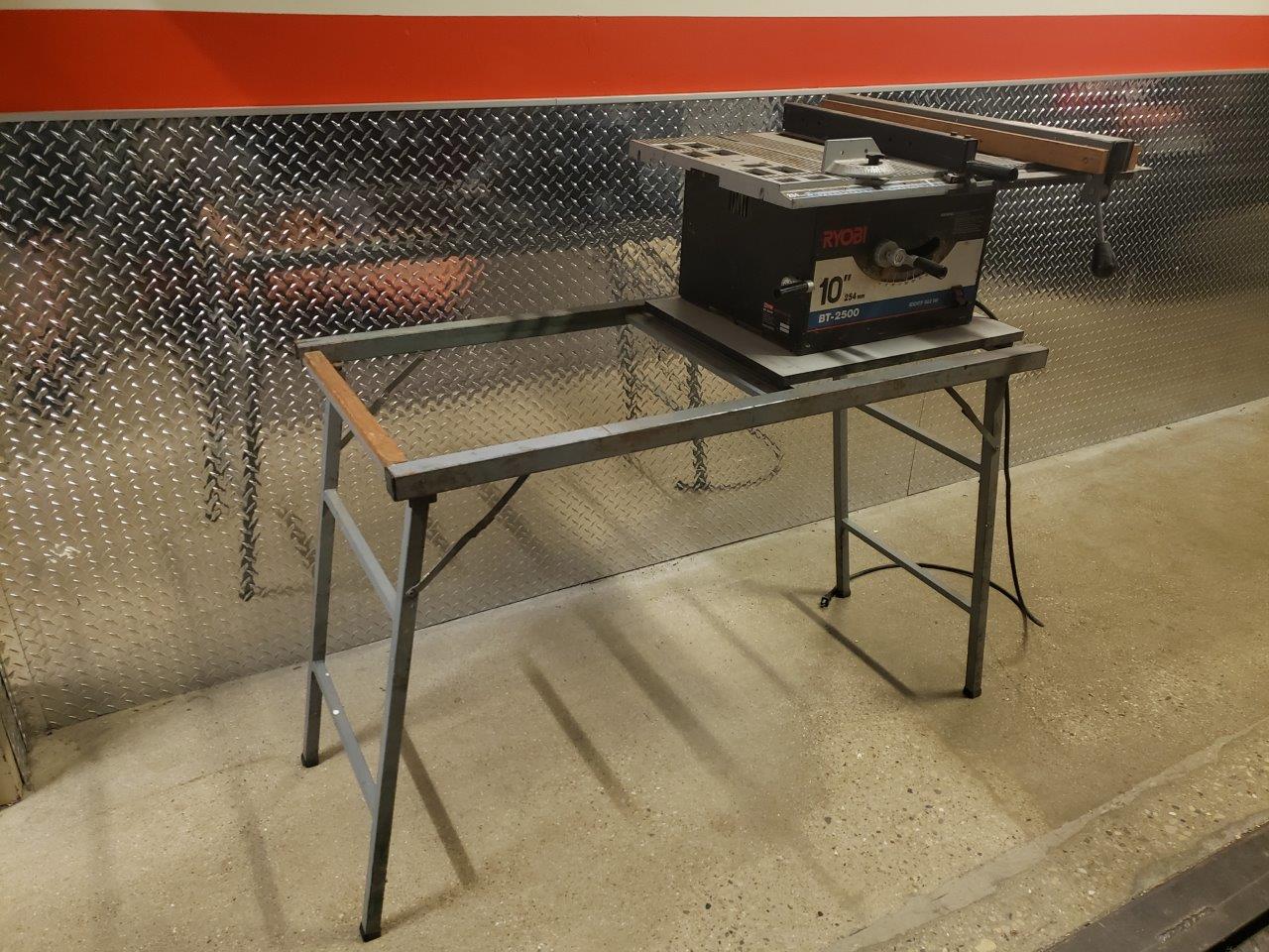 Ryobi 10″ BT-2500 Benchtop Table Saw with Stand | Chicago HVAC tools ...