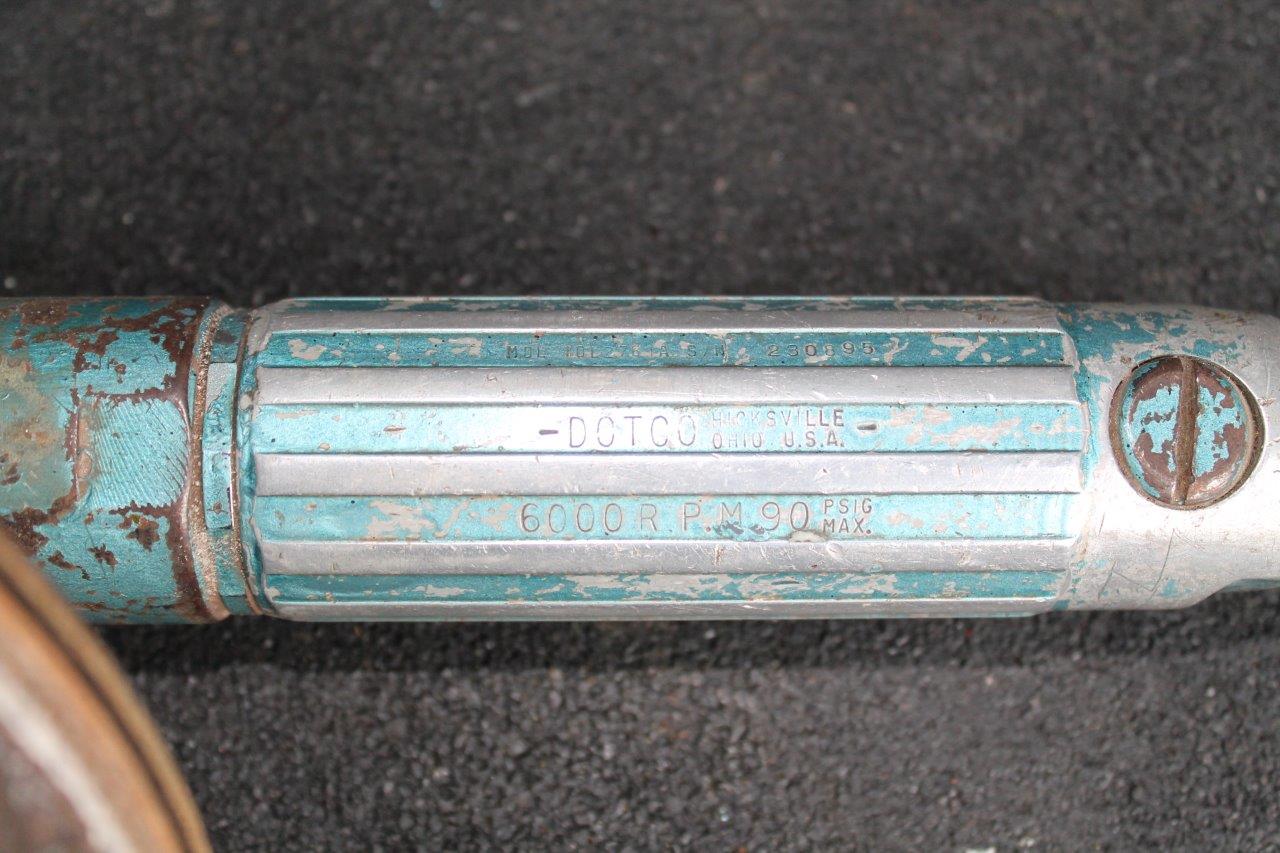 DOTCO Sander/Grinder 6000 RPM 90 psig max MDL 10L2761A S/N 230895 ...