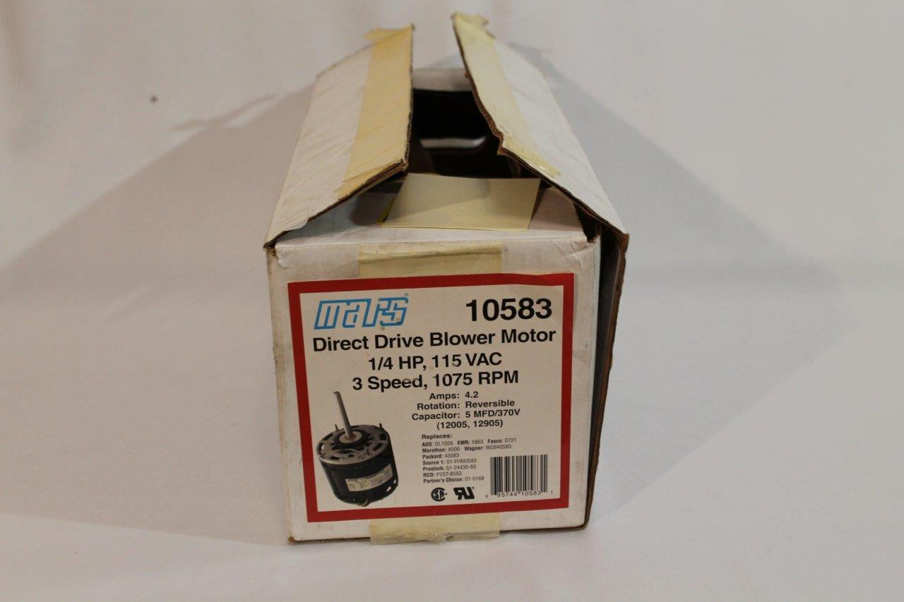 1/4HP 115V 1075RPM 3 Speeds Furnace Blower Motor Mars 10583 | Chicago ...