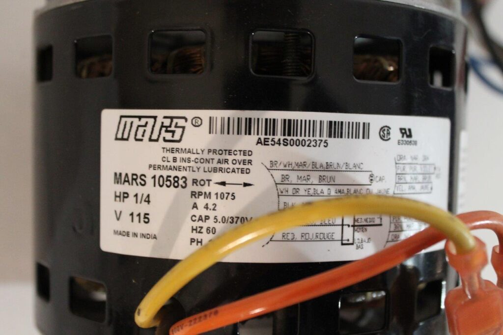 1/4HP 115V 1075RPM 3 Speeds Furnace Blower Motor Mars 10583 | Chicago ...