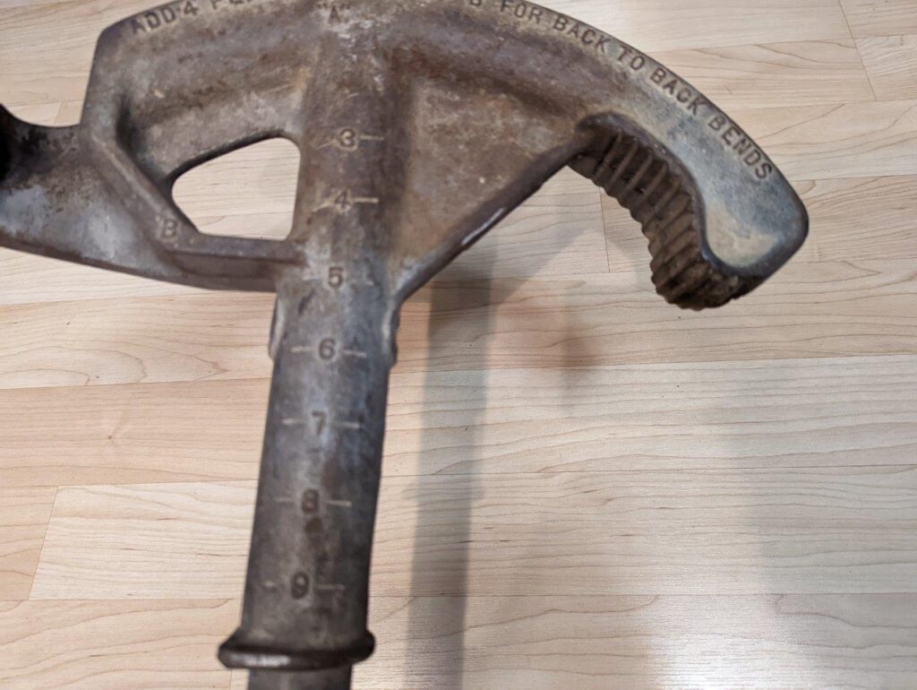 Appleton Conduit Bender Add 4″ Place Mark AT “B” For Back to Back Bends ...