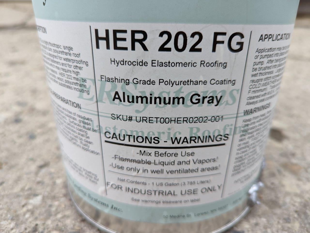 ERSystems HER 202 FG Hydrocide Elastomeric Roofing Flashing Grade ...