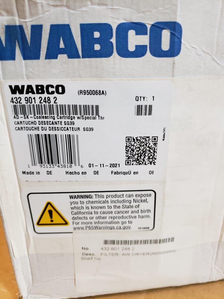 Wabco R950068A System Saver 1200 Series Air Dryer Cartridge | Chicago ...