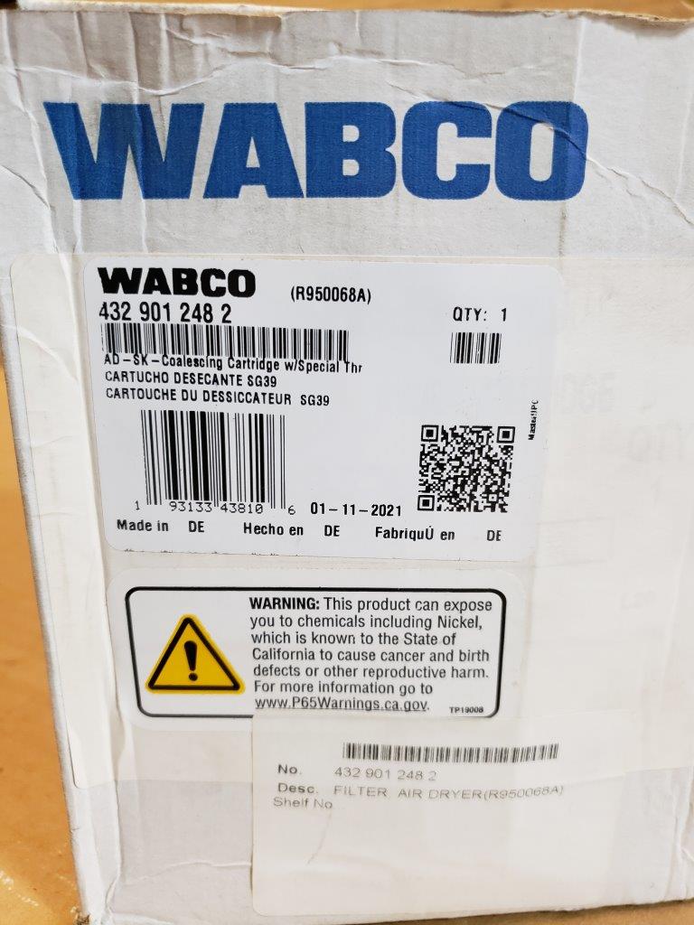 Wabco R950068A System Saver 1200 Series Air Dryer Cartridge | Chicago ...