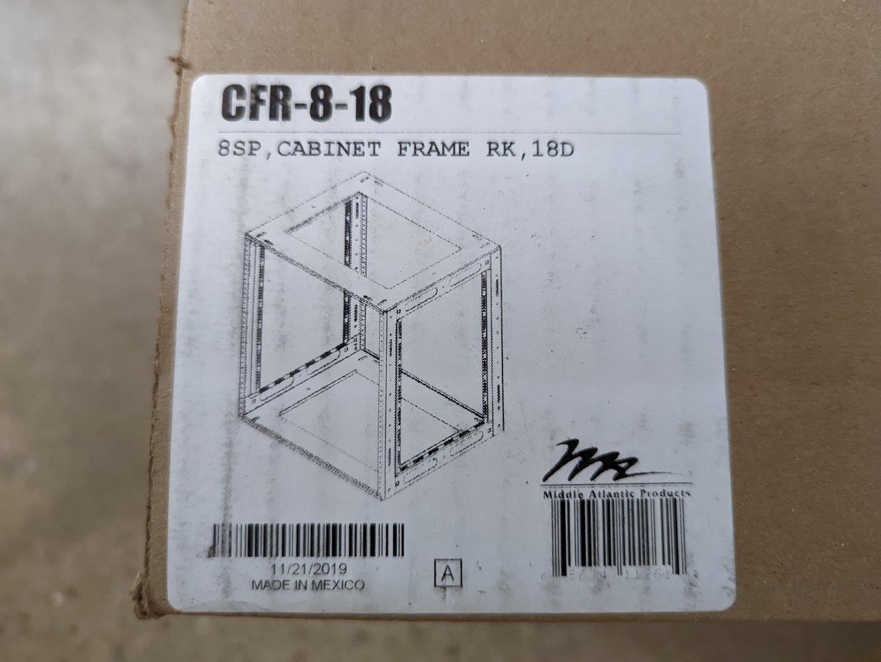Middle Atlantic Cfr Series Rack, Cfr-8-18 open cabinet frame | Chicago ...