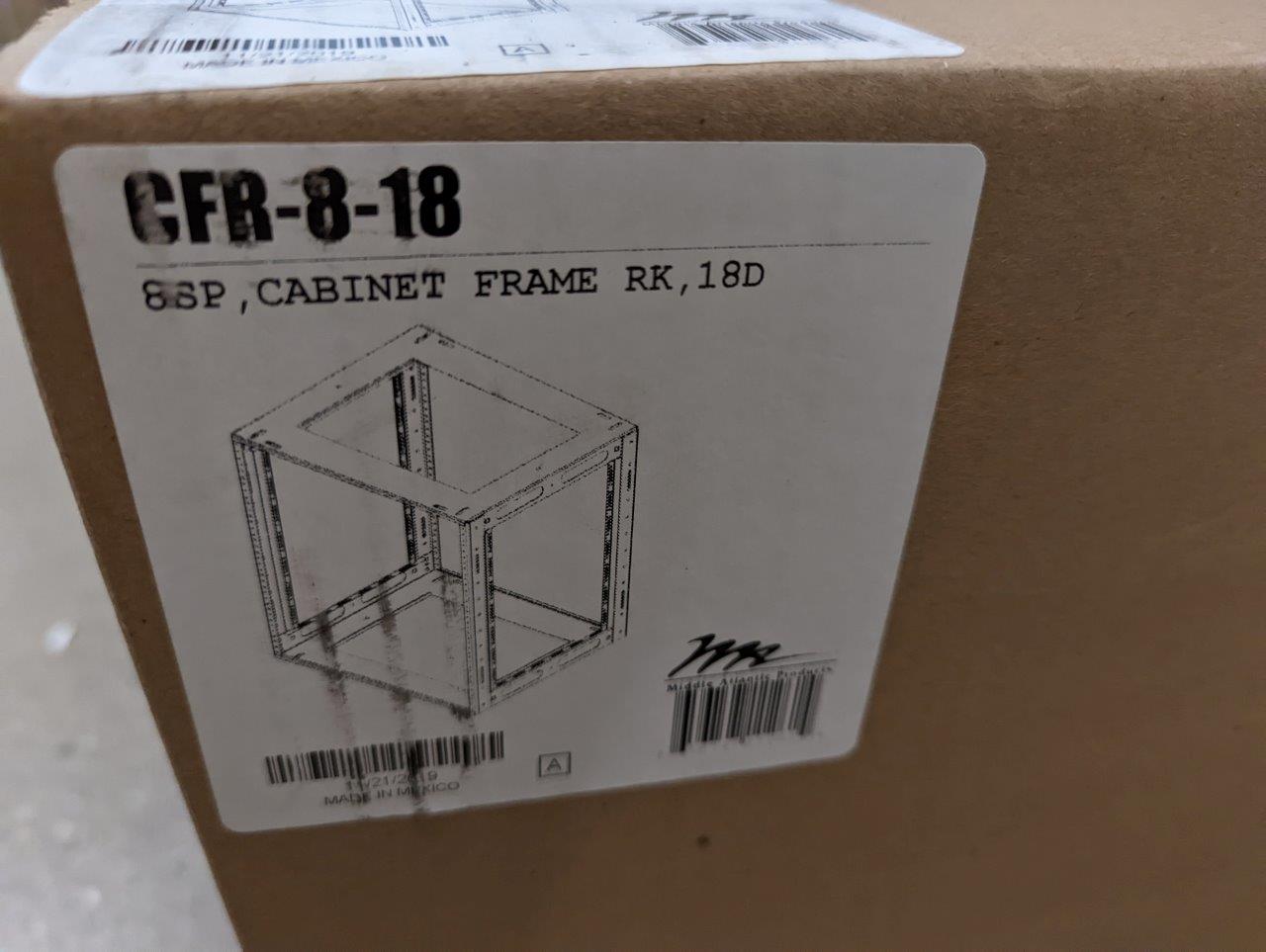 Middle Atlantic Cfr Series Rack, Cfr-8-18 open cabinet frame | Chicago ...