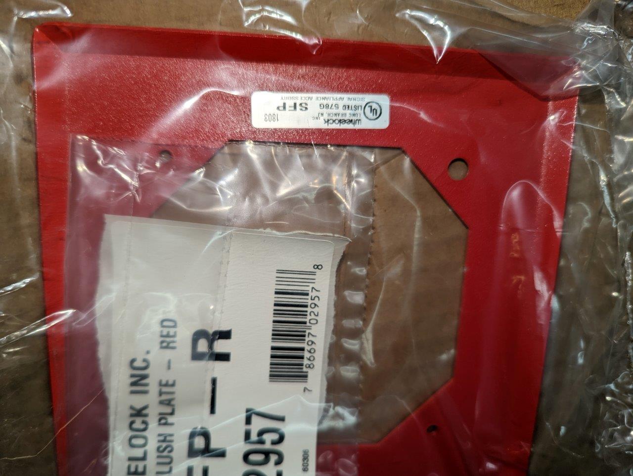 Wheelock SFP-R Semi Flush Red Plate 6″ x 6″ For Fire Alarm 102957 ...