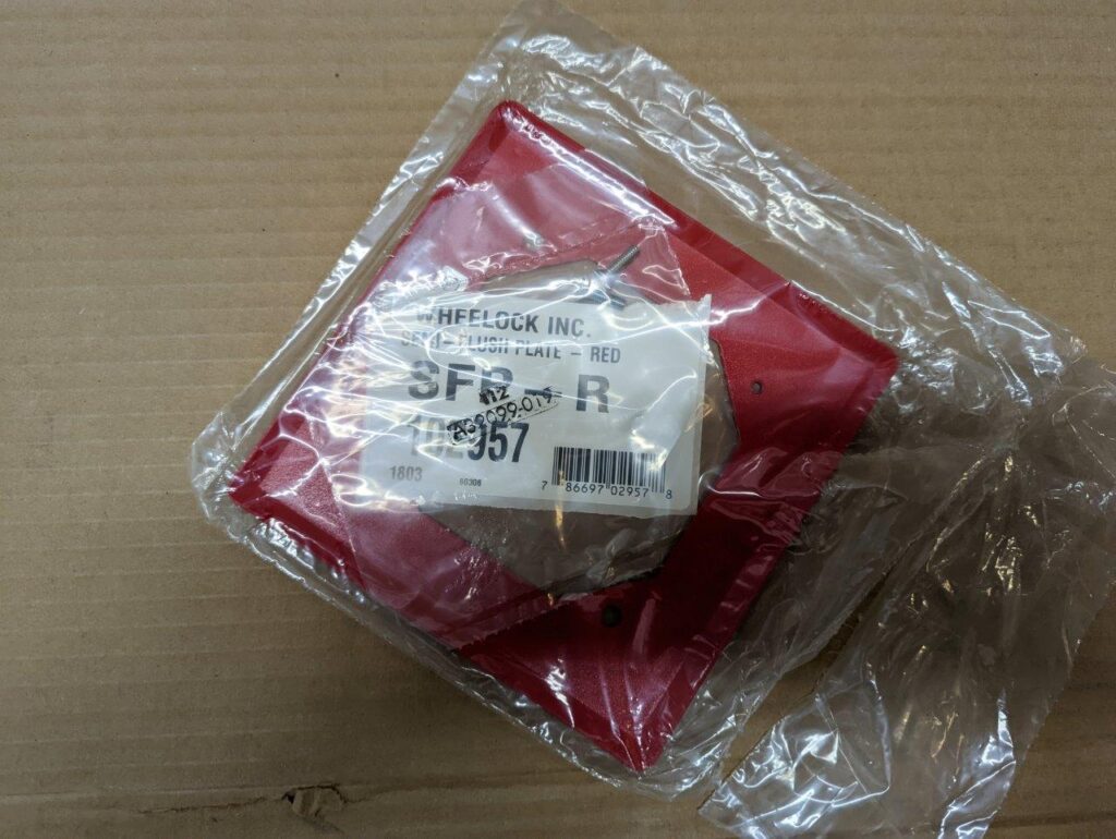 Wheelock SFP-R Semi Flush Red Plate 6″ x 6″ For Fire Alarm 102957 ...