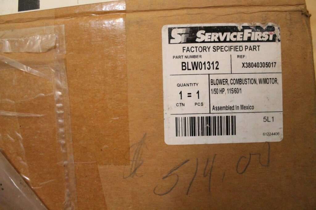 Fasco Motor No. 70218924 Type U21B Service First BLW01312 X38040305017 ...