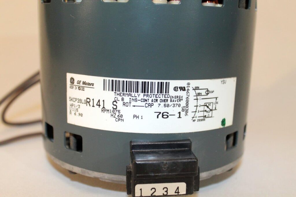 GE Blower Motor 5KCP39LGR141S 1/3 HP 1075 RPM 115V 60HZ 1PH | Chicago ...