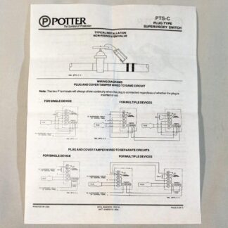 Potter PTS-C Plug-Type Supervisory Switch | Chicago HVAC tools and supplies