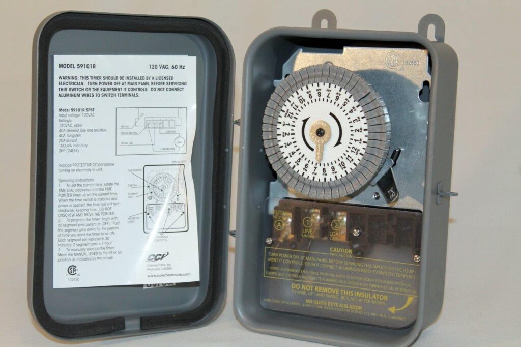 Woods 59101R Outdoor Heavy Duty Time Switch 120 Volt 40 Amp SPST ...