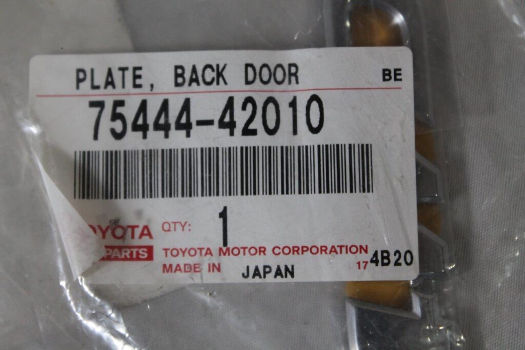 Toyota 75444-42010 Back Door Name Plate, No.4 | Chicago HVAC tools and ...