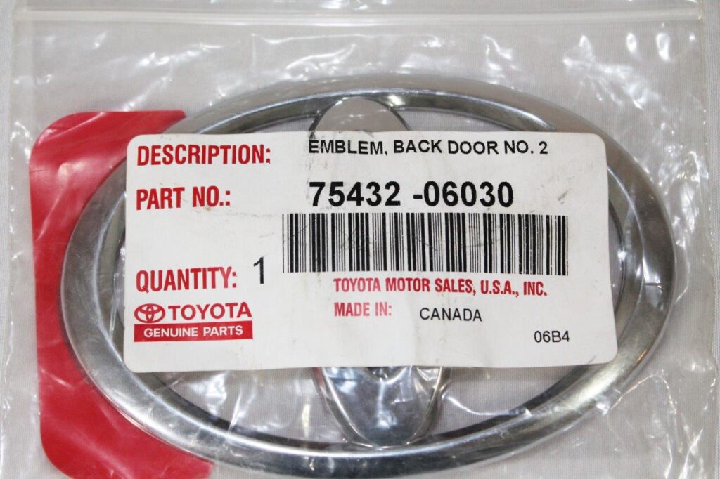 75432-06030 Genuine 2006-2021 Toyota Symbol Emblem | Chicago HVAC tools ...