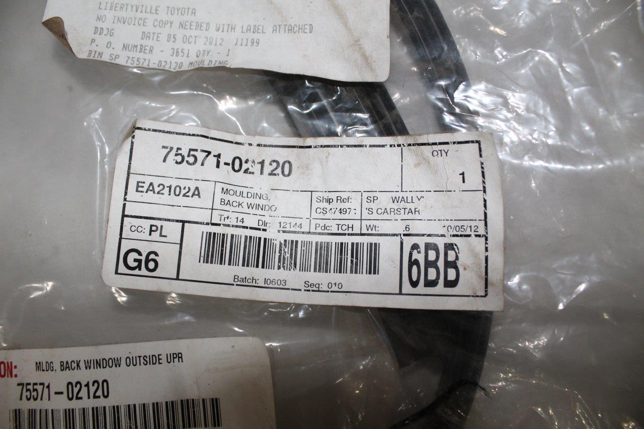 Toyota 75571-02120 Moulding, Back Window, Outside Upper 2003-2008 ...