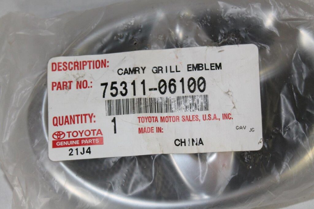 TOYOTA Genuine Accessories 75311-06100 Grille Emblem 7531106100 for ...