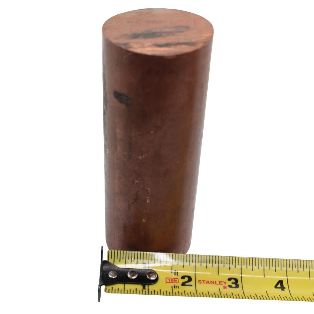 Solid Copper Raw Stock ~15.2 lb 3xRectangular Blocks, Round Billet